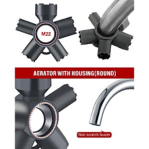 10-in-1 Faucet Aerator Removal Tool Kit, Heavy-duty Aerato Key for Threaded and Housed Aerateors,Fits M16.5 M18.5 M21.5 M22 M24 M28 TT TF STD TJ Sizes, Faucet Tool for Home Repair and Plumbing