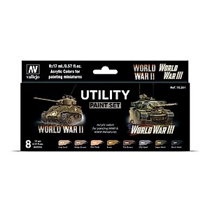 MODEL COLOR SET: UTILITY PAINT SET (8)
