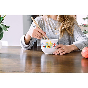 Robe Factory LLC Disney Lilo & Stitch Japanese Dinnerware Set | 16-Ounce Ramen Bowl, Chopsticks