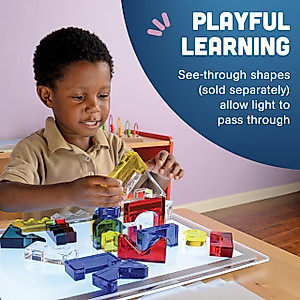 Constructive Playthings Ultra Bright LED Light Panel, Interactive LED Light for Art Supplies, Sensory Classroom Tools, Set of 1, Gray