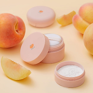 SKINFOOD Peach Cotton Multi Finish Powder 5g - Korean Peach Extract & Calamin Sebum Control Face Powder - Silky Setting Powder - Setting Powder for Oily Skin - Sweet Peach Scent for Soft Skin