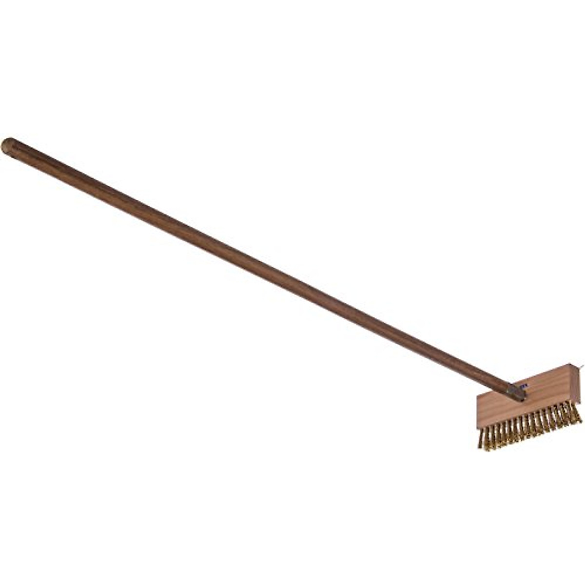 Carlisle FoodService Products 4152000 Oven Brush & Scraper With Handle, 8-1/2" Wide, 1-1/4" Brass Bristles, 42" Long Hardwood Handle