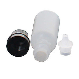 Bettomshin 20Pcs 10ml PE Plastic Dropping Bottles, Thin Mouth Vial of Squeezable Liquid Eye Liquid Dropper, Liquid Sample Seal Storage Bottle with Black Cap