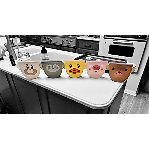 Animal Silicone Food Storage Bag 5 Bundle Pack Stand Up Leak Proof Microwaveable Container Dishwasher safe sous vide