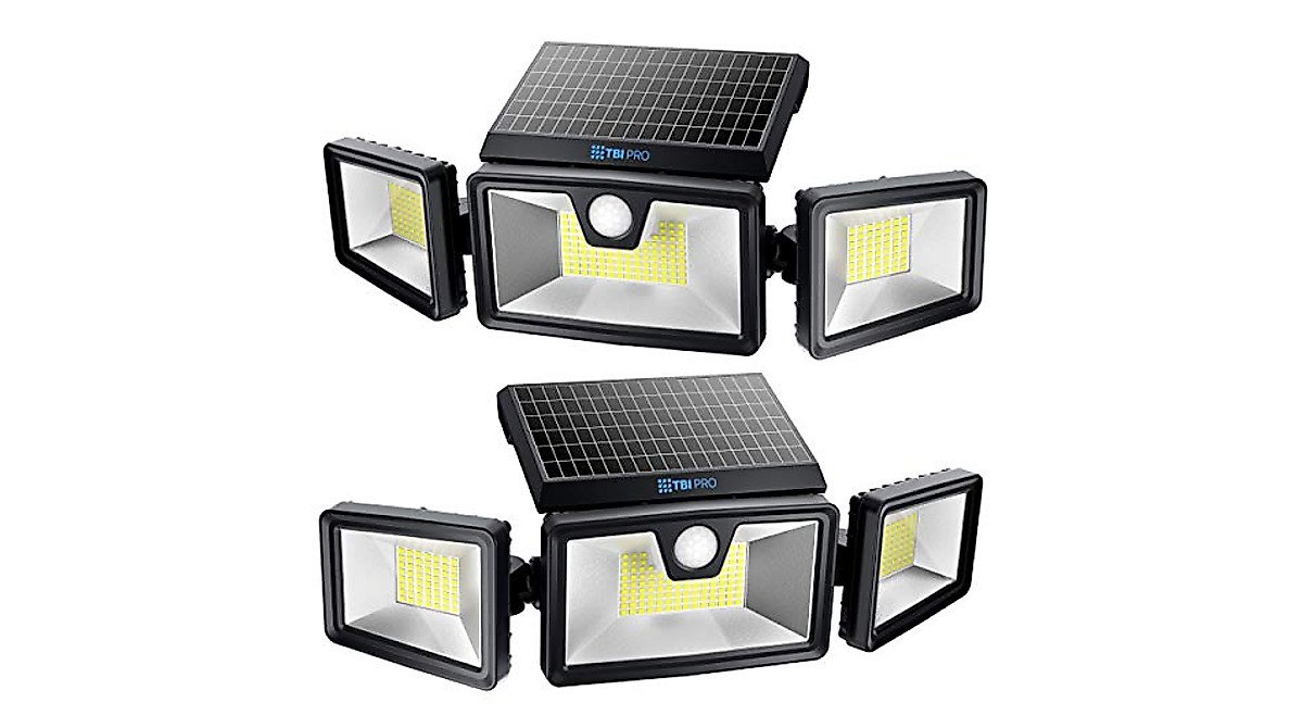 TBI Security Solar Lights Outdoor 216 LED - Bright, Adjustable & Waterproof