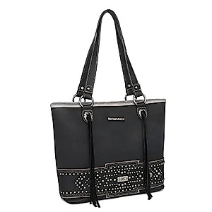 Fringe Purse Western Purses for Women Tote Bag Leather Bags Boho Shoulder Purse Hand Bags MBB-MW1113G-8317BK