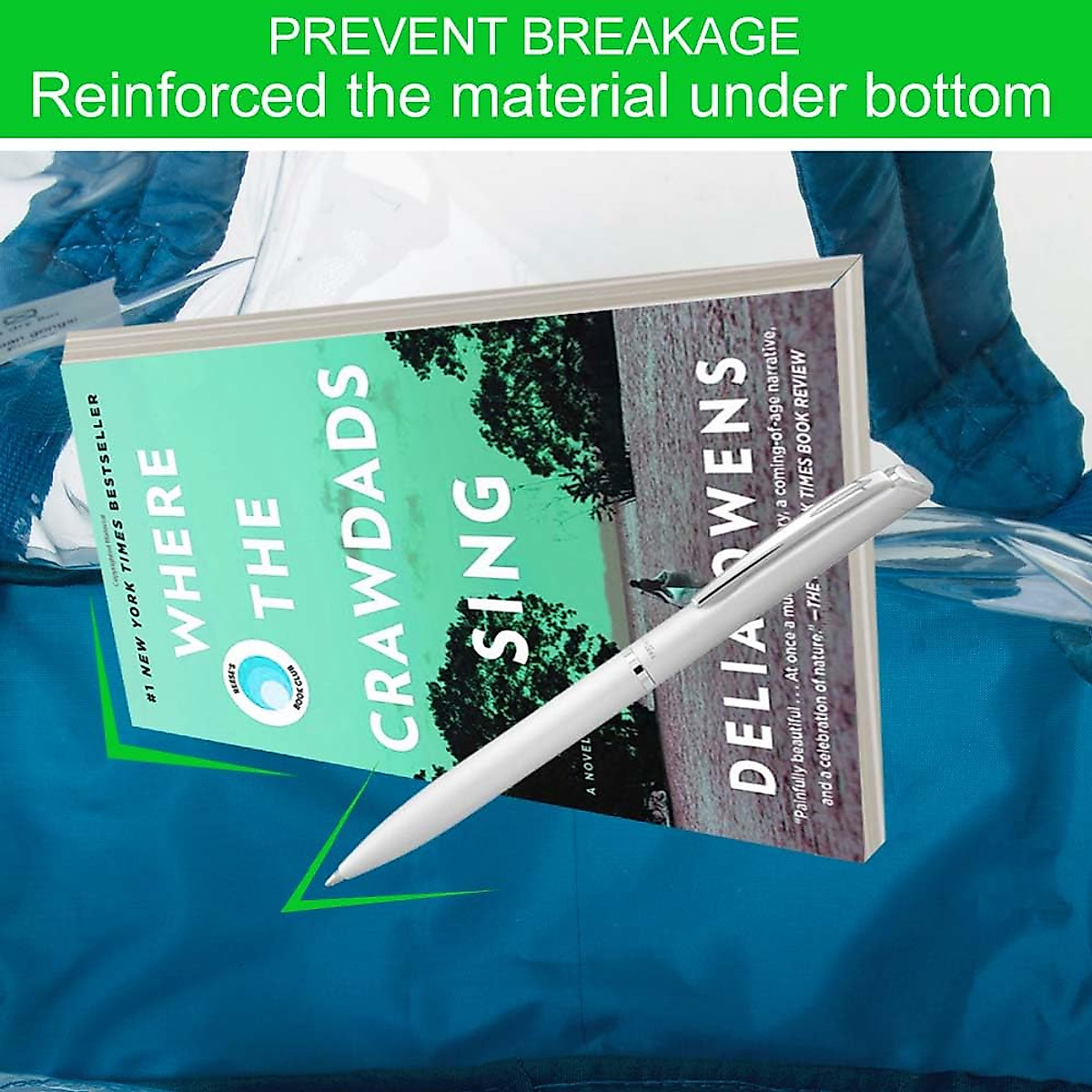 gxtvo Clear Backpack, Heavy Duty Transparent Bookbag, See Through Backpacks for Women Men- Navy