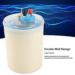 Double Wall Heat Measurement Electric Calorimeter, 150mL Capacity for Physics Lab Experiments with Cover Stand, Stirrer and Support Column, Easy and Accurate Measurements of