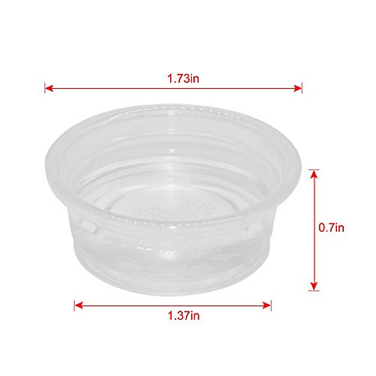 SLSON Small Gecko Food and Water Cups 100 ct Plastic Feeder Cups for Reptile Feeding Bowls for Crested Gecko Lizard and Other Small Pet, 0.5 oz