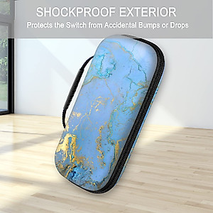 Pemlari Carry Case Compatible with Nintendo Switch OLED 2021/2017, Shockproof EVA Protective Cover with 10 Game Card Slots, Travel Bag w/Inner Pocket for Console Joy-Con&Accessories, Colorful Loves