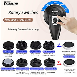 Cellulite Massager, Body Sculpting Machine, Stomach Massager for Belly, Electric Handheld Vibrator Massage Roller for Lymphatic, Celulitis, Neck, Butt, Lipo, Sculpt, Maquina para Masajes