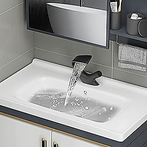 Faucet, Kitchen Sink Faucet for Bar Farmhouse Commercial, Chrome Finished Kitchen Water Tap, Bathroom Sink Faucets, Hot Cold Water Mixer, Deck Mounted Single Hole Bath Tap (Color : Silver Rose Handl