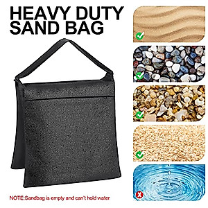 12 Packs Photography Weight Bags Photo Studio Filled Weight Bag Empty Heavy Sandbag Set for Photography Tripod Stand Light Stand Sports Outdoor Photo Video Studio Boom Brackets (Black)