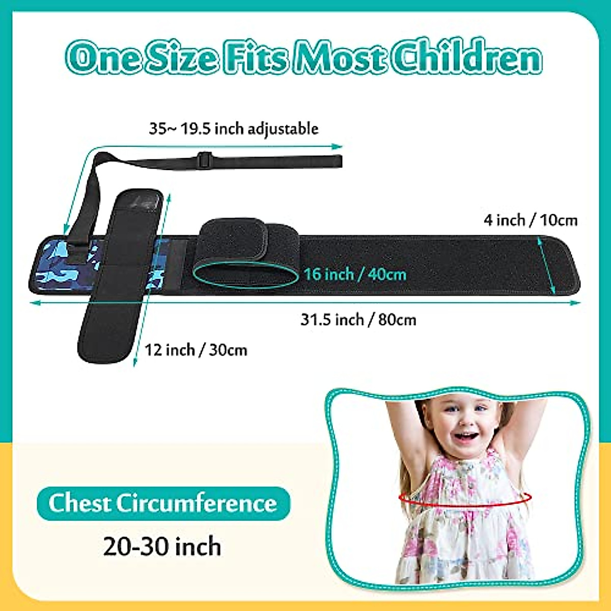 Mybow Pediatric Shoulder Immobilizer Kids Arm Sling for Shoulder Injury Dislocated Medical Child Sling for Broken Collarbone Healing Brace Clavicle Fracture Rotator Cuff Toddler Arm Sling