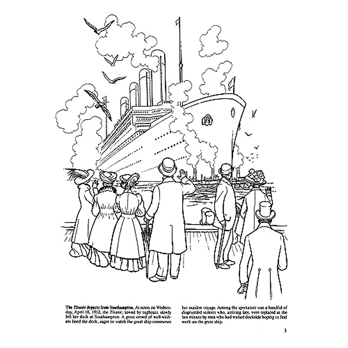 The Titanic Coloring Book (Dover World History Coloring Books)