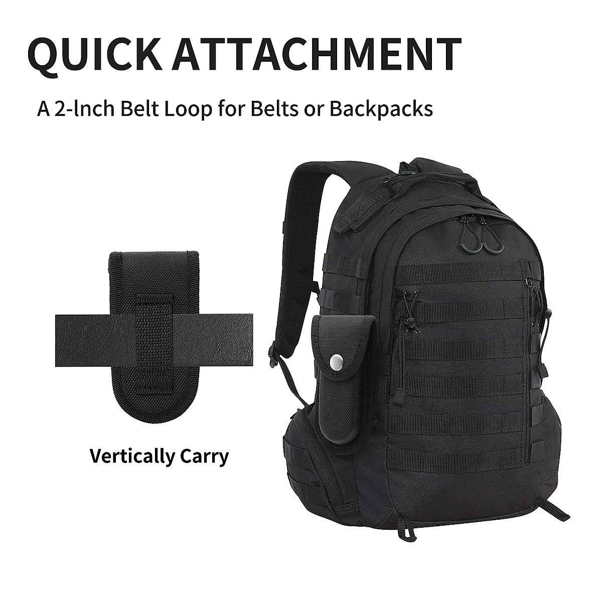 Nylon Pocket Knife Sheath, 4'' Multitool Pouch, Folding Knife Belt Sheath with Snap Closure and Vertical Carry Belt Loop, Multitool Case for Outdoor or Daily Use, Medium Size