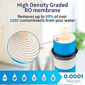 RO Membrane Replacement 75G Reverse Osmosis Membrane Reverse Osmosis Systerm Drinking Water Filtration System for Undersink