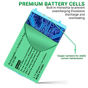 Xahpower Gameboy Advance SP Games Accessories Kit, 1 Pack Charger Cable and 1 Pack Battery Pack for Game Boy Advance SP Systems(GBA SP)