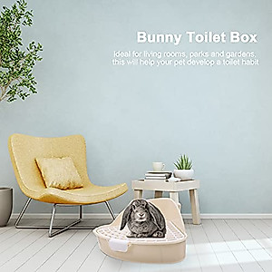 PATKAW Large Rabbit Litter Rabbit Corner Potty Rabbit Toilet Box Rabbit Potty Box Box Potty Corner