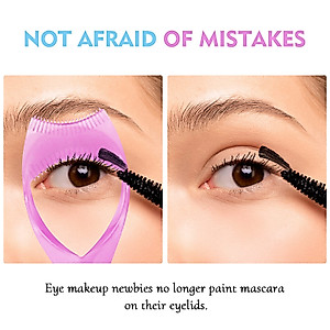 3 IN 1 Eyelash Tool Lash Buddy, Mascara Guard & Eyelash Brush Tool & False Lashes Helper, Lash Mascara Shield Applicator Guard Comb Protector Eyelid for Lashes Natural Look Make Up | 3-Pack