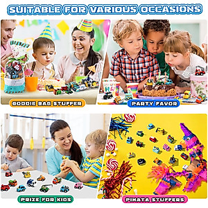 Fajiabao 18 Pcs Toddler Toys Cars for 1-3-5 Mini Pull Back Cars & Trucks Toddler Party Favors Pinata Easter Egg Fillers Goodie Bags Stuffers for Kids Bulk Prizes for 2 3 4 5 6 Boys Girls