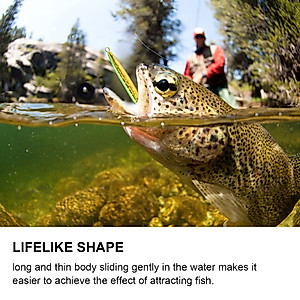 Fishing Lures Fishing Tackle 3D Eyes Bass Crankbait Tackle Wobbler Fast Sinking Iron Plate Fishing Lures Hard Bait Fishing Lures for Freshwater(Gold)