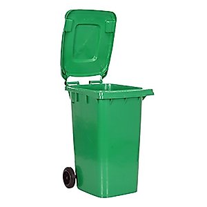 TH-64-GRN Trash Can, Polyethylene, 23-1/2" Width, 39-3/4" Height, 29-1/4" Depth, 64 gallon Capacity, Green