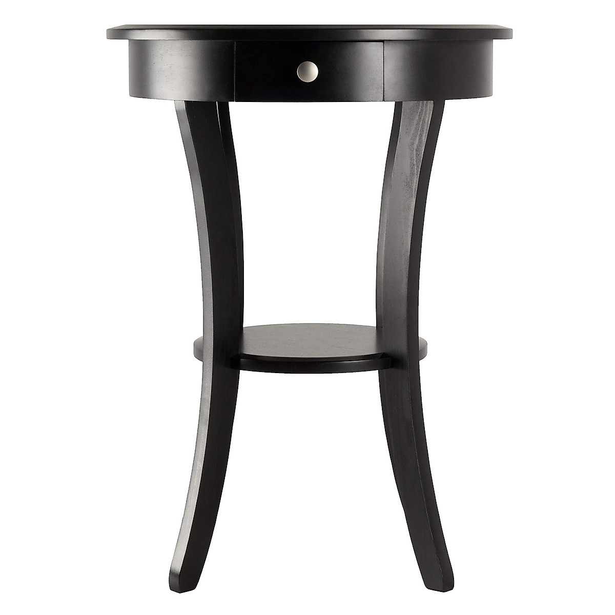 Winsome Wood Sasha Accent Table, Black, 20.00 x 20.00 x 27.00 Inches