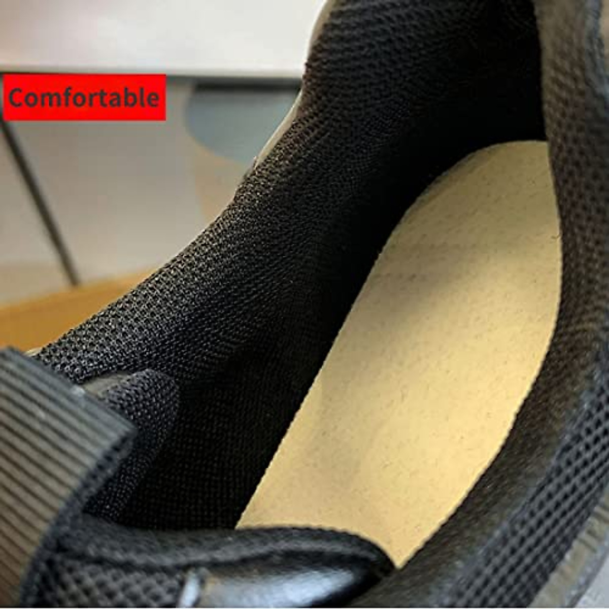 CHENSAN Women's Chunky Sneakers Platform Walking Shoes Breathable Casual Shoe (5,Black)