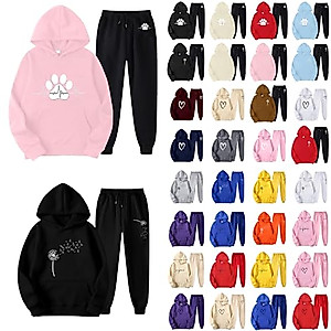 WZPIMT Sweatsuit for Women 2 Piece Zipper Up Hooded Sweatshirt And Jogger Pants Jogging Sweat Suits Pants Sets Women 2 Piece Outfits Women's 2 Piece Outfits Casual V Neck Knit A2-Grey, Medium