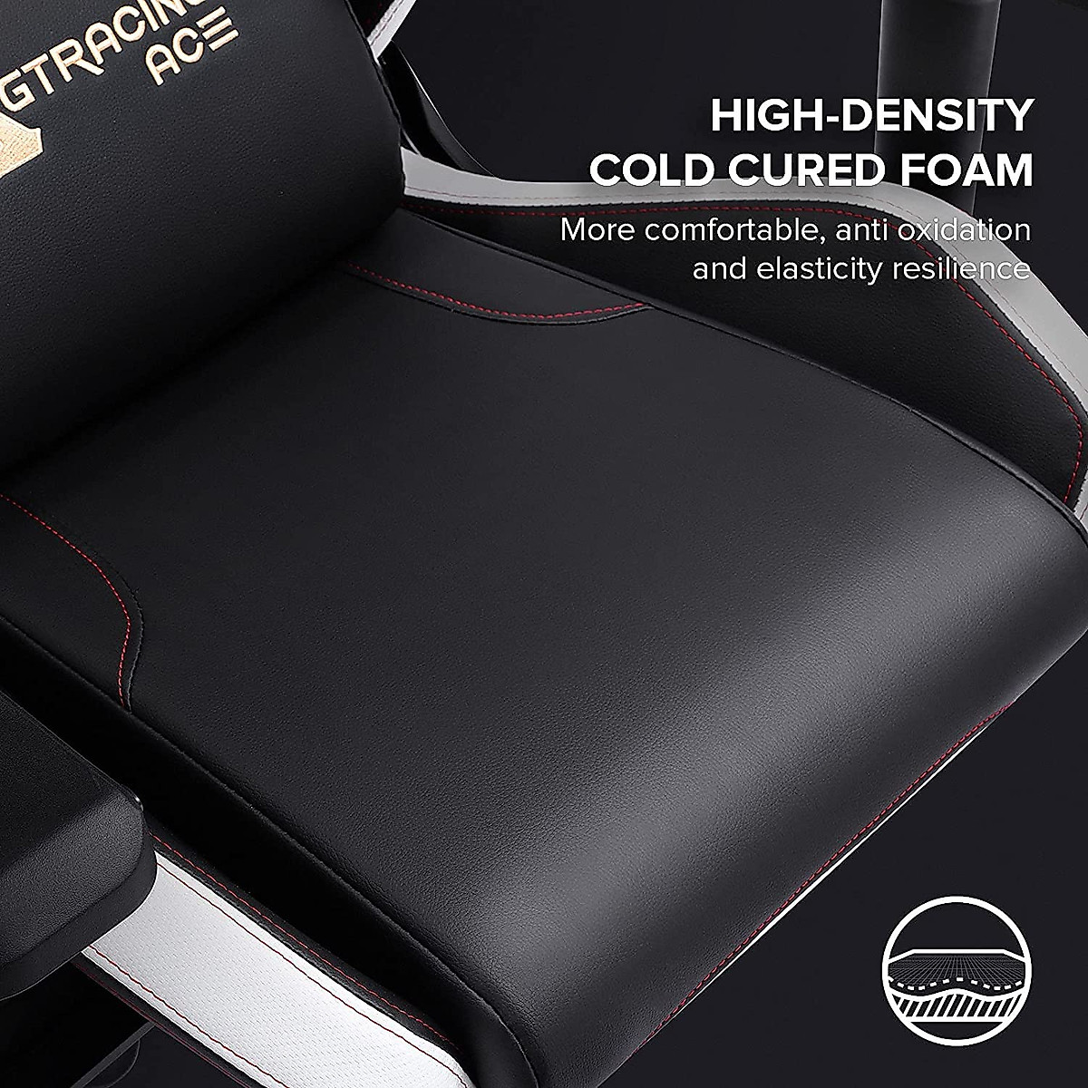 Gaming Chair 350lb Big and Tall High Back Office Chair Ergonomic Racing Reclining Chair with 4D Armrests Swivel Tilt Rocker (White)