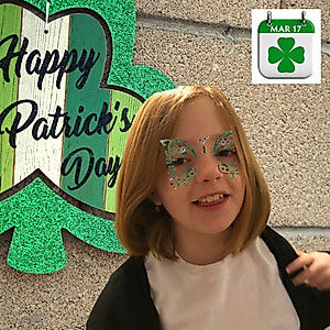 Saint Patricks Day Sets Face Jewels Face Gems Stick On Glitter Face Rhinestones for Makeup with over 130 Face Stickers Jewels Temporary Tattoos Kit for Rave Party Henna Green