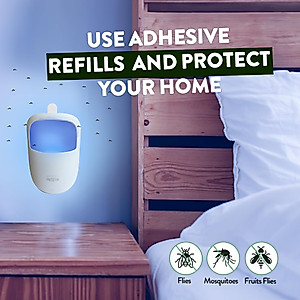 Smart Protector Electronic Bug Trap with Smart UV Light Refills - 5 Glue Bars - Indoor Fruit Fly & Gnat Trap -Bug Trap & Flying Insect Catcher - Pet-Friendly