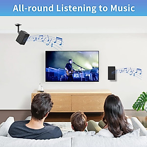 tiebutie Speaker Wall Mount for Samsung SWA-8500S/9000S/9100S/9200S, Adjustable Ceiling/Wall Speaker Mount, Black