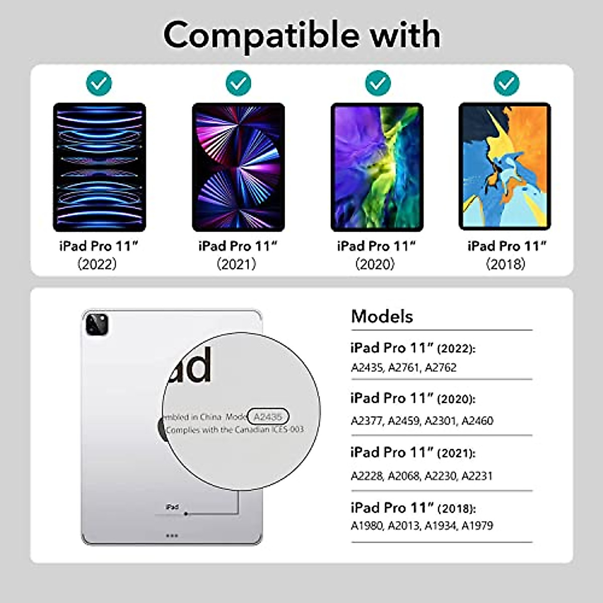 Hepix iPad Pro 11 inch Case 2022/2021/2020/2018 Purple Butterfly, Case for iPad Pro 11 4th/3rd/2nd/1st Gen with Pencil Holder, Trifold iPad Pro 11 Cover, Wireless Charging, Butterflies Space