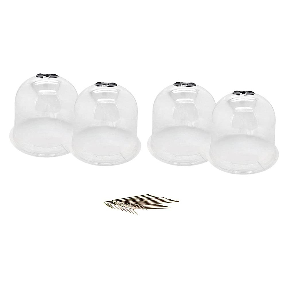 House Plants Mushroom Container 4pcs Garden Cloche Domes Plastic Plant Bell Cover Humidity Dome or Starter Pots for Plant Nursery Clear Glass Containers House Plants Indoors Live