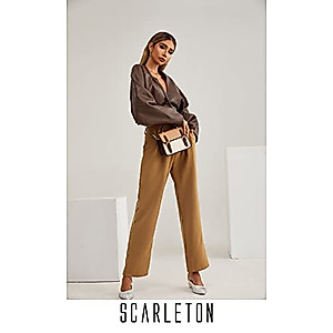 Scarleton Crossbody Bags for Women, Purses for Women, Lightweight Women’s Shoulder Bag, Messenger Bag with 2 Straps, H210402B - White/Brown