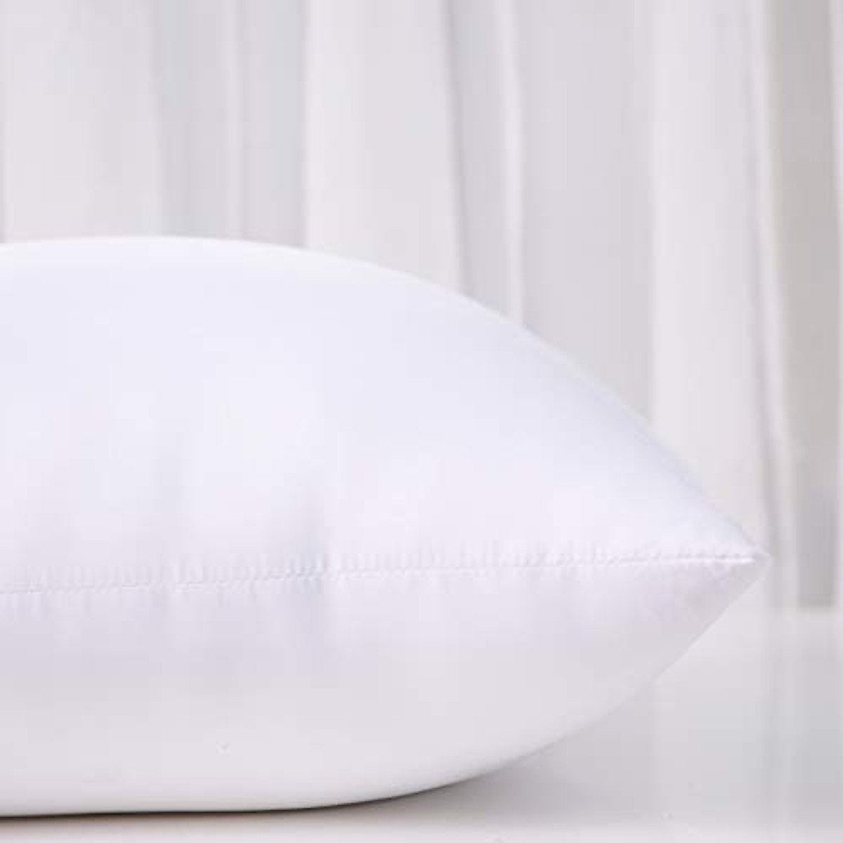 Acanva Throw Inserts Couch Stuffer Pillows Hypoallergenic Square Form Washable Cushion Filler, 2 Count (Pack of 1), White