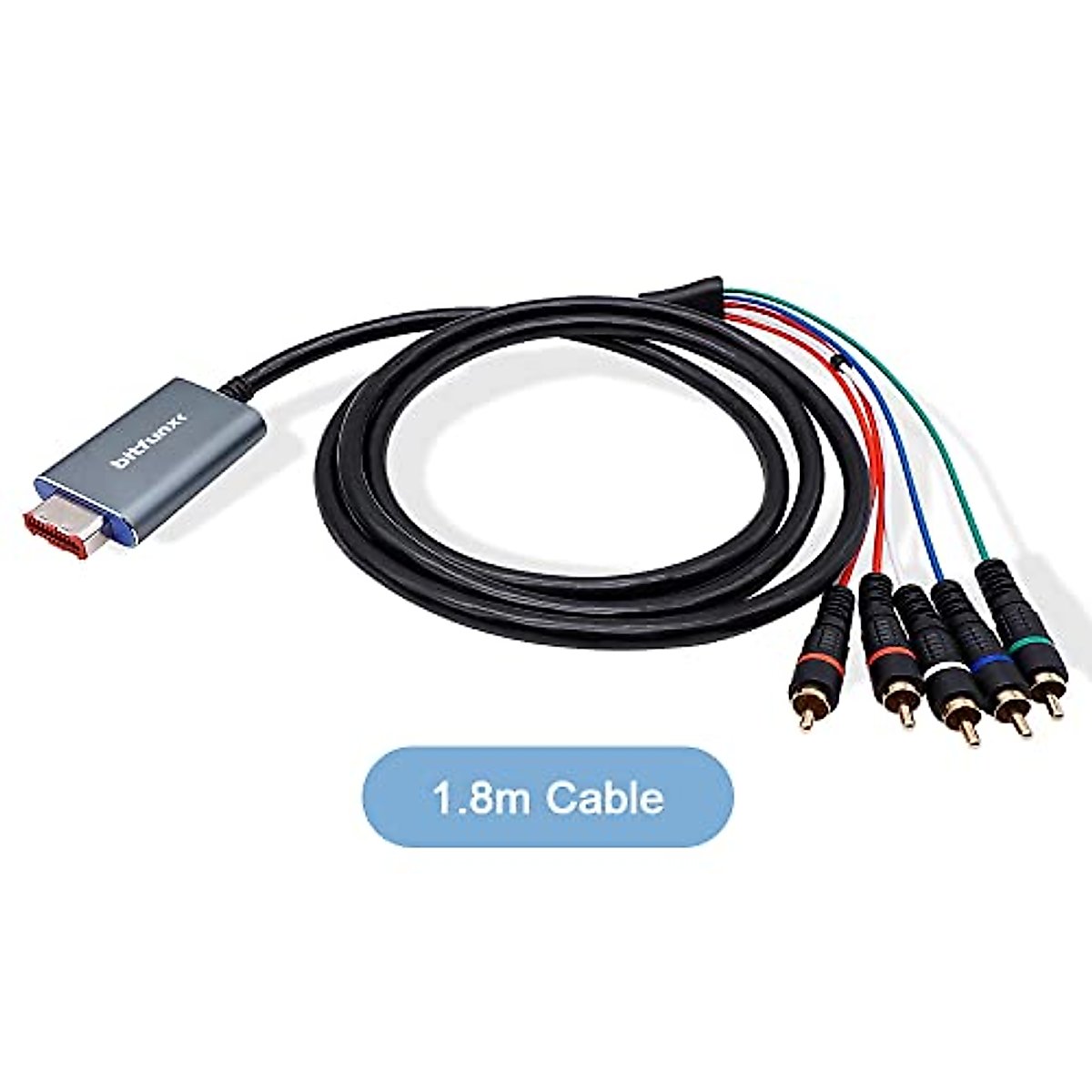 Kacenray Component Cable for Gamecube Running GCVideo Lite Software Component Video 5RCA YPbPr Cable for NGC Nintendo Gamecube with Digital AV Output