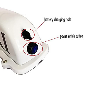 DRFLYSD USB Rechargeable Battery Taxi Top Light Roof Taxi Sign with Magnetic Base Waterproof Taxi Dome Light, White