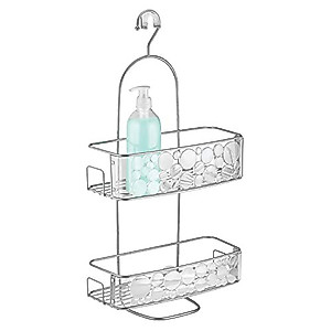 iDesign Rain Bath SHWR Caddy, Standard, Clear/Silver