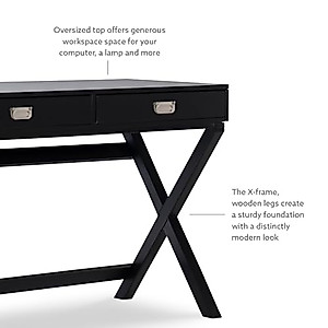 Linon Home Décor Jaycee Black Writing Desk