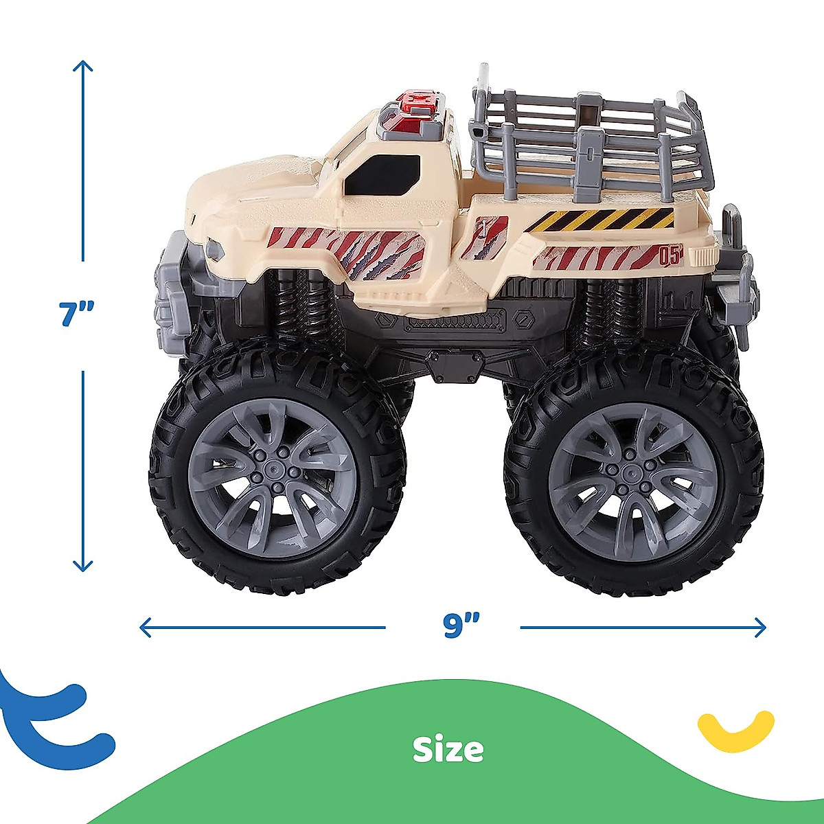 Dazmers Dinosaur Transport Monster Trucks Carrier with Lights and Sounds, Dino Truck Transporter Vehicle Toy, Jurassic Park Toys, Dinosaur Trucks for Boys 3 to 5 Years,