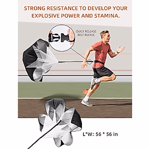 GHB Agility Ladder,Football Training Equipment Set,4 Agility Hurdles, 20 feet 12 Rungs Speed Ladder,12 Disc Cones,Resistance Parachute, Jump Rope, 5 Resistance Bands for Workout