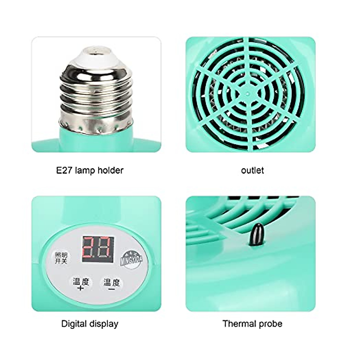 Poultry Heat Lamp, Pet Heat Lamp E27 Bulb Cultivation Heating Lamp Keep Warming Light for Brooder Piglets Heater Chicken Ducks Livestock Pet Coop 220V