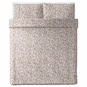 IKEA.. 804.125.92 Duvet Cover and Pillowcase, Beige, White