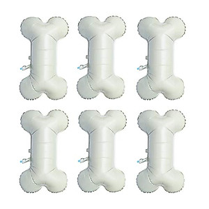 JANOU 6Pcs Bone Shaped Balloons Foil Helium Aluminum Balloons for Pets Dog Party Suppliers