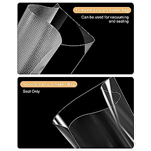 CROWNFUL Automatic Vacuum Sealer Machine, Dry & Moist Food Sealer with Built-in External Suction Tube & Cutter, Removable Drip Tray, 5 in 1 LED Touch Screen Air Sealer Machine with Vacuum Seal Bags/Roll (ETL Certified)