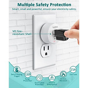 HAPYTHDA Garbage Disposal Wireless Switch Kit, Remote Control Outlet, No Drilling On Sink Top, Wireless Switch Button Kit for Waste Disposal, 15A/1500W with 4000V Anti-Surge, 500 Feet RF Range