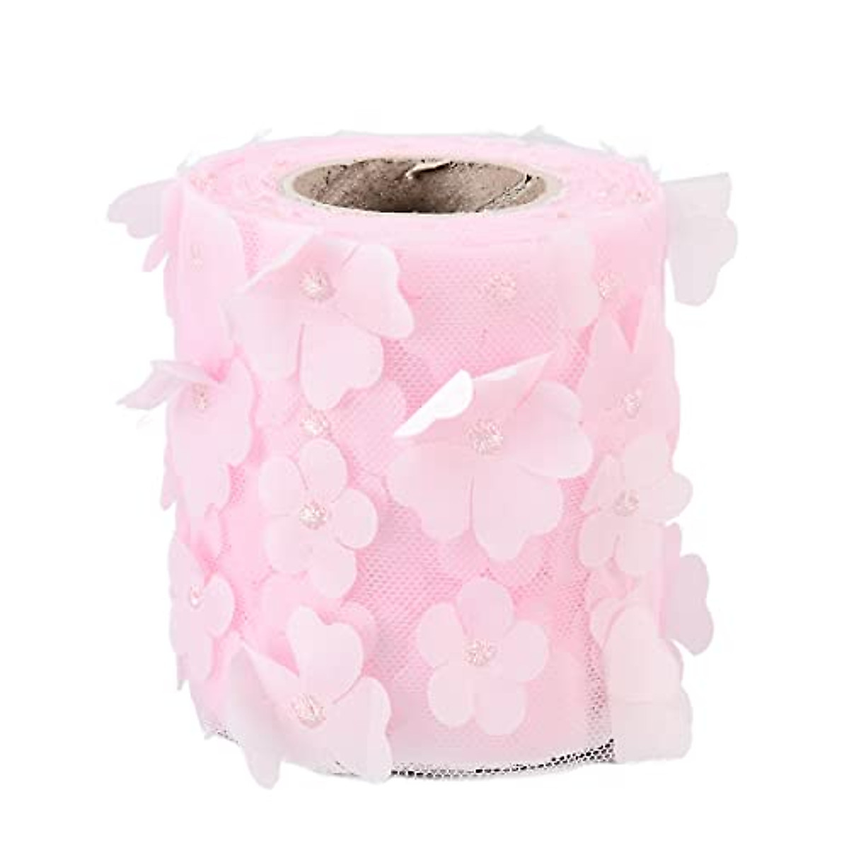 Flowers Tulle Rolls Printed Mesh Fabric Supplies Tulle Daisy Flower Sewing Crafting Fabric Gift Ribbon Mesh Lace Rolls()